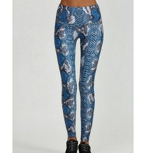 Noli | Pants & Jumpsuits | Noli Active Blue Black Python Snake Print ...